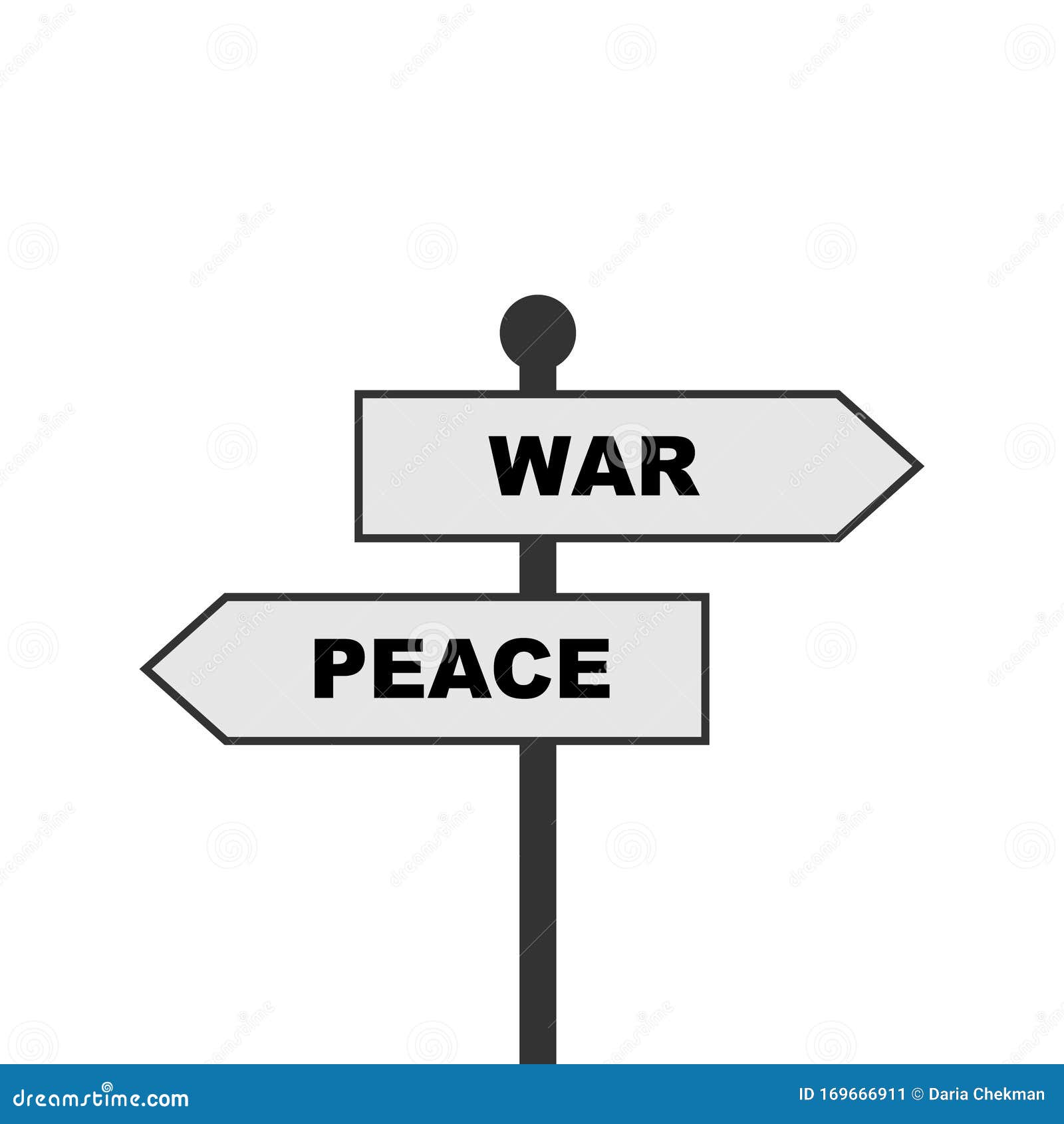 War or Peace Direction, Vector Illustration Stock Vector - Illustration ...