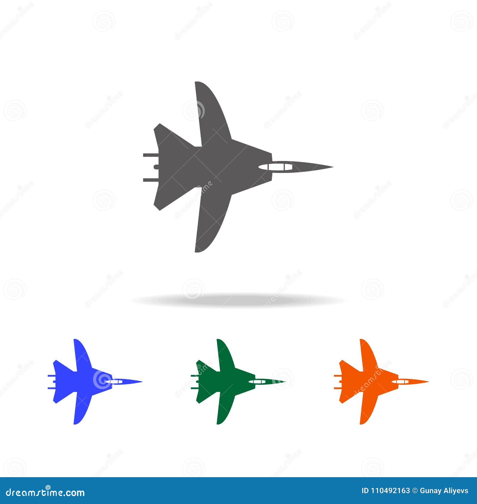 War Plane Icon. Elements of Military Aircraft in Multi Colored Icons ...