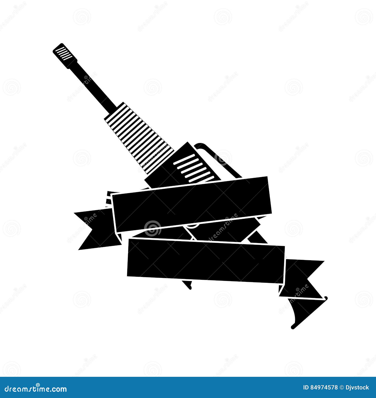 War Rifle for Soldiers Navy Tool Stock Illustration - Illustration of ...