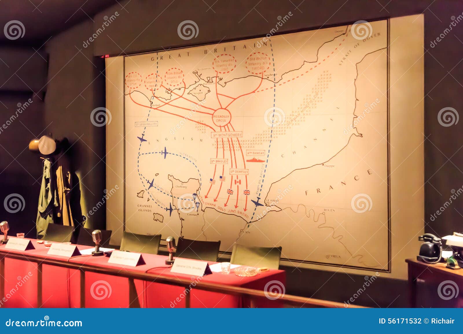 War room from World War 2 editorial photography. Image of beach - 56171532