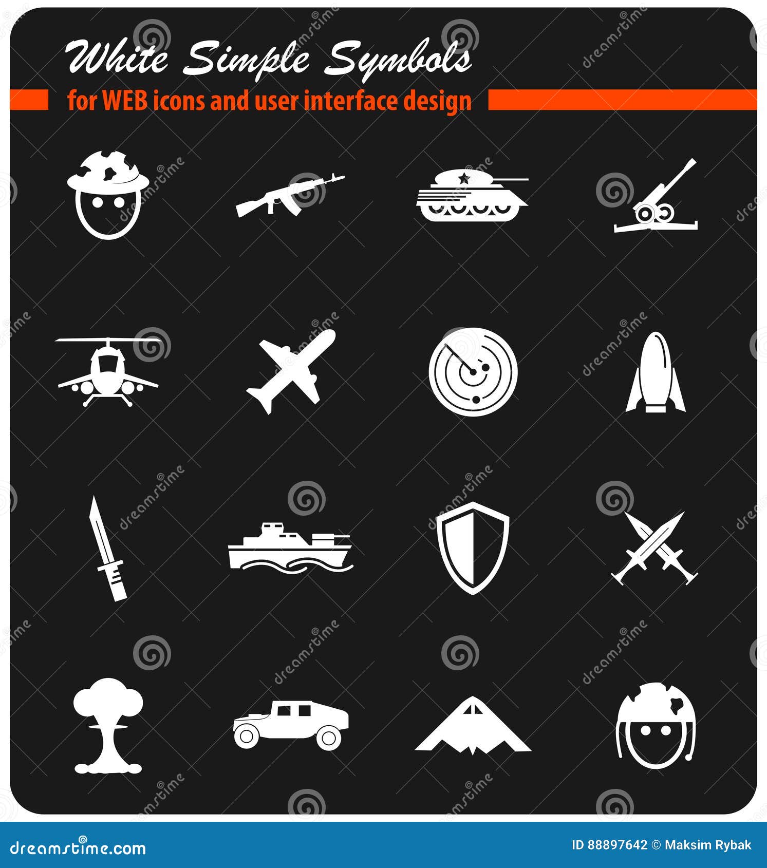War symbols icon set stock illustration. Illustration of ship - 88897642