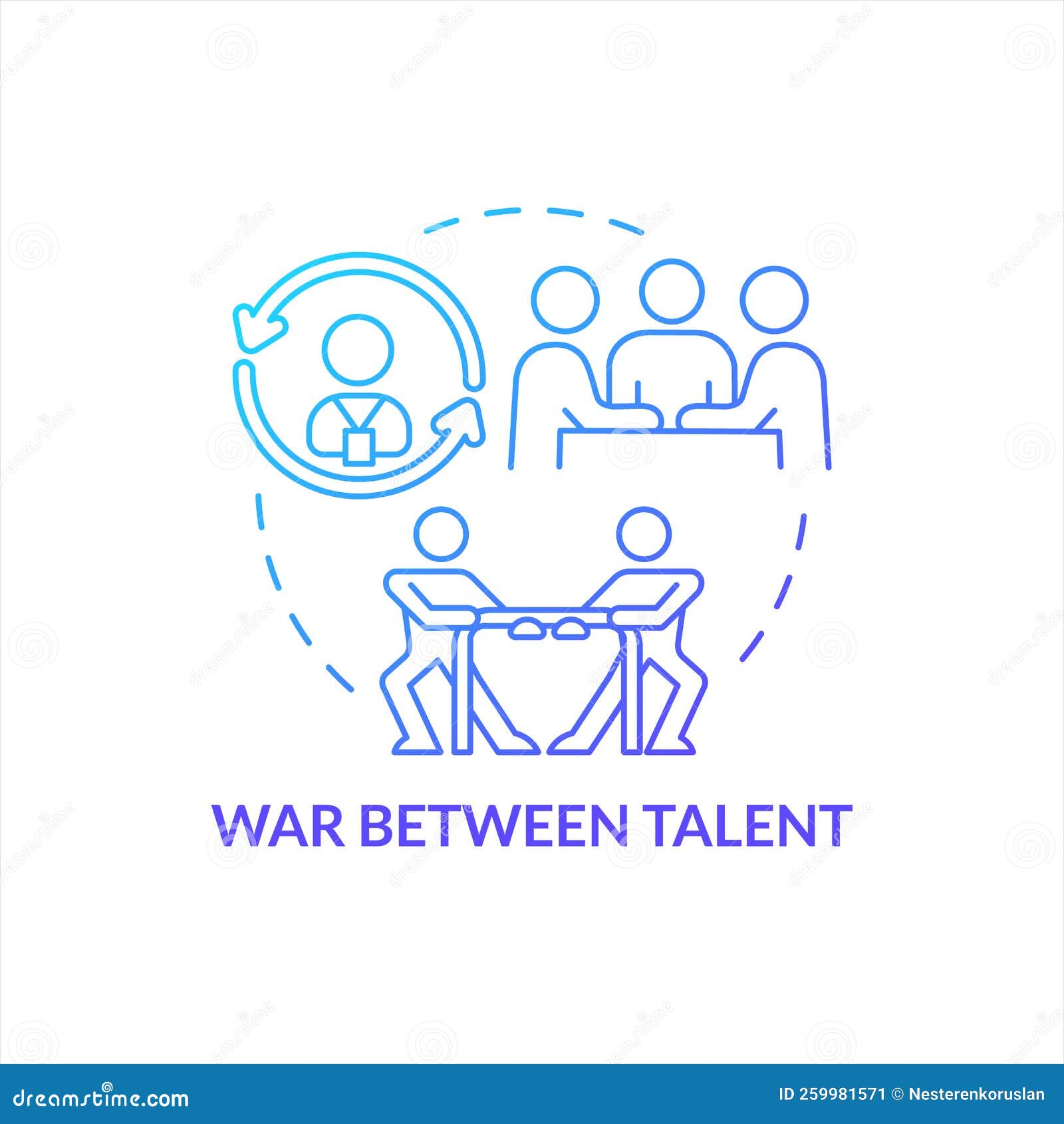 War between Talent Blue Gradient Concept Icon Stock Vector ...