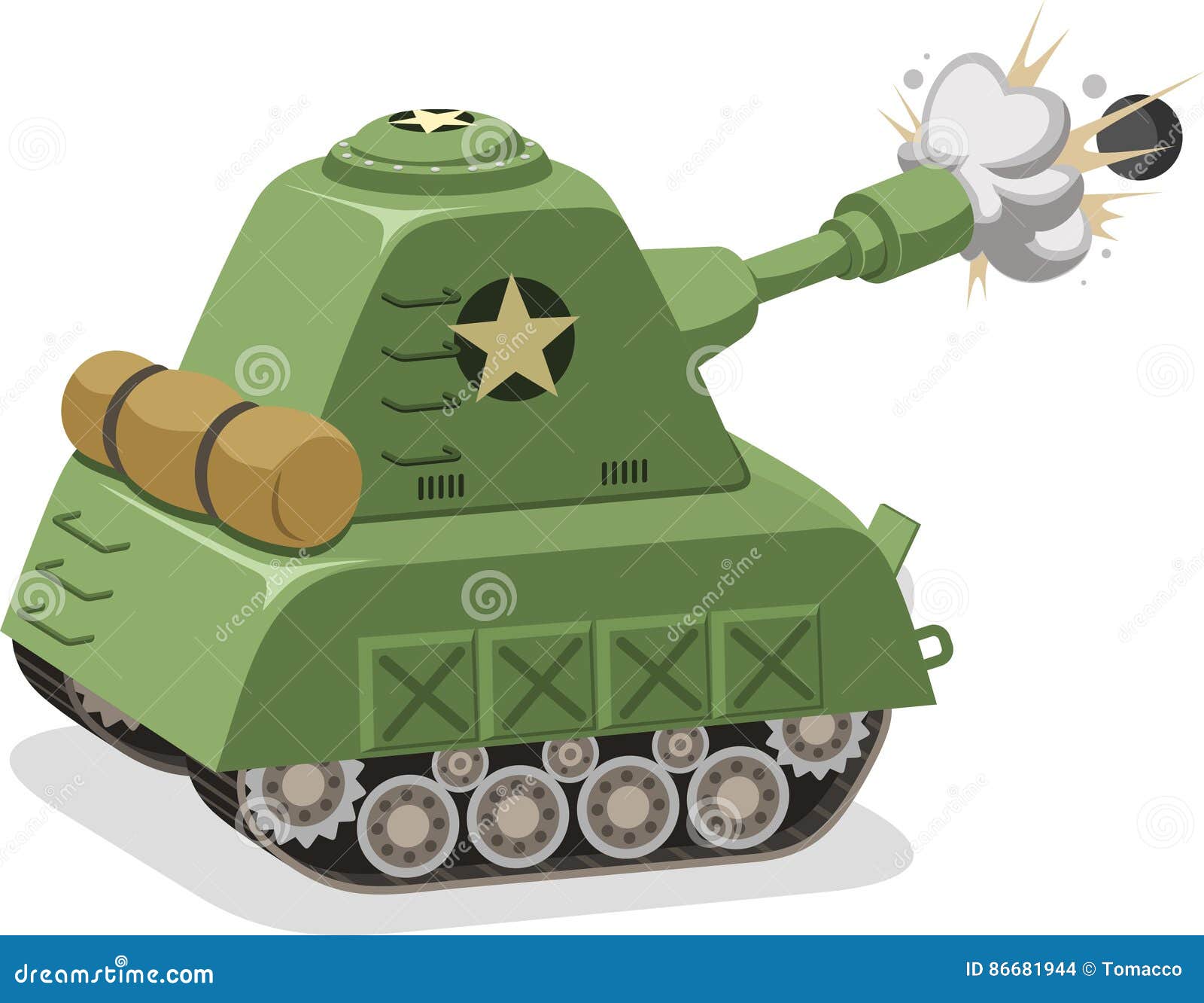 War Tank shooting stock illustration. Illustration of tankcraft - 86681944