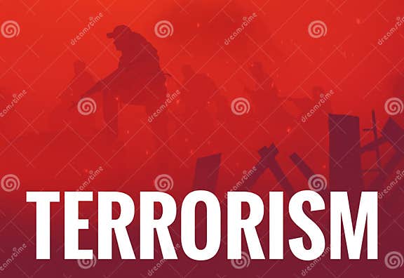 War Terrorists Terrorism Abstract Text Background Illustration Stock ...
