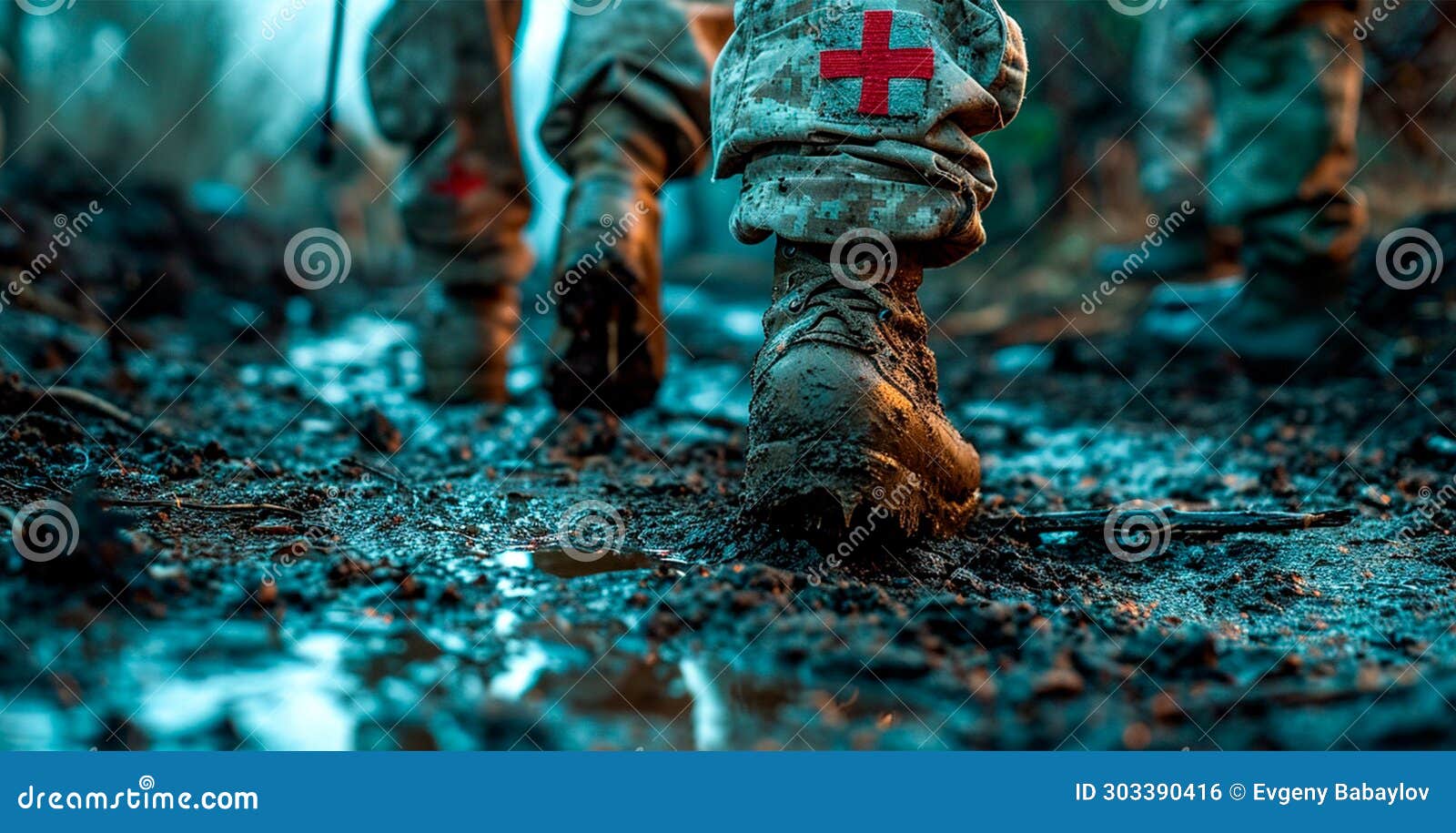 Trench Warfare. Gas Mask With Military Helmet Of First World War In ...
