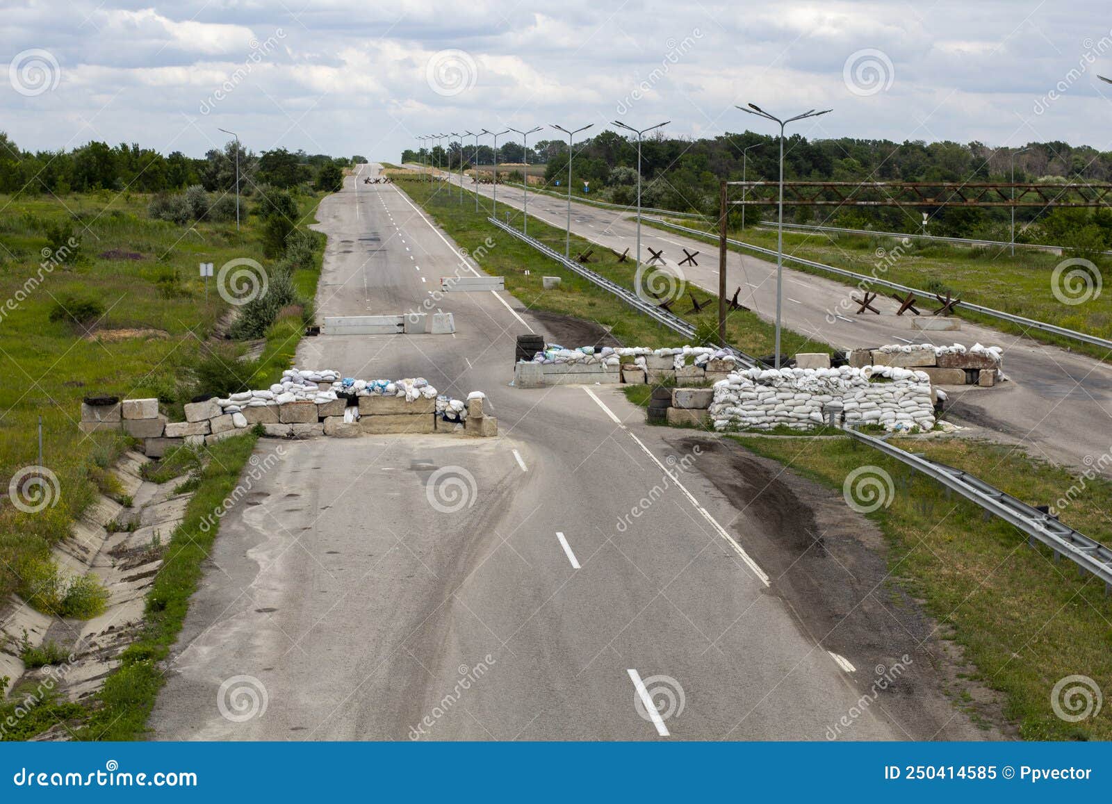 War in Ukraine. Checkpoint editorial image. Image of blocked - 250414585