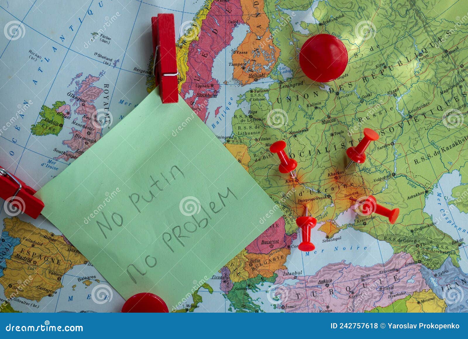 War in Ukraine - Russian Aggression Concept Label on Political Map ...