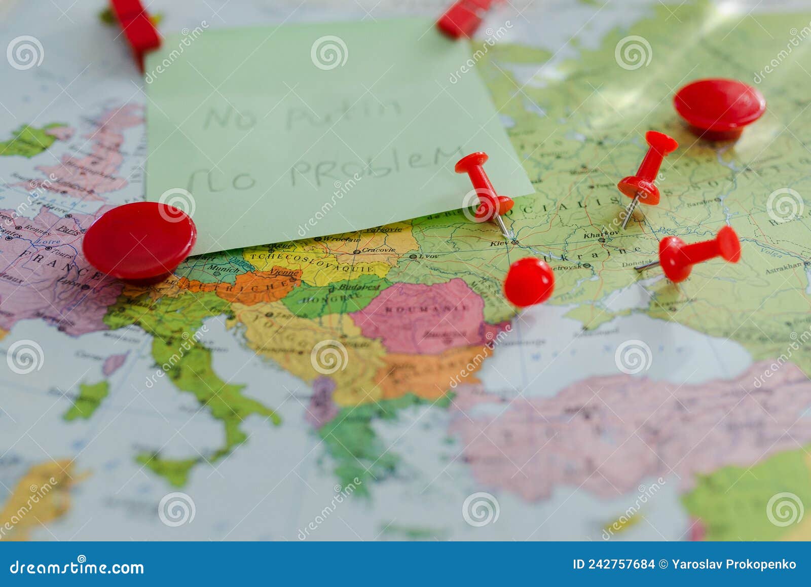 War in Ukraine - Russian Aggression Concept Label on Political Map ...