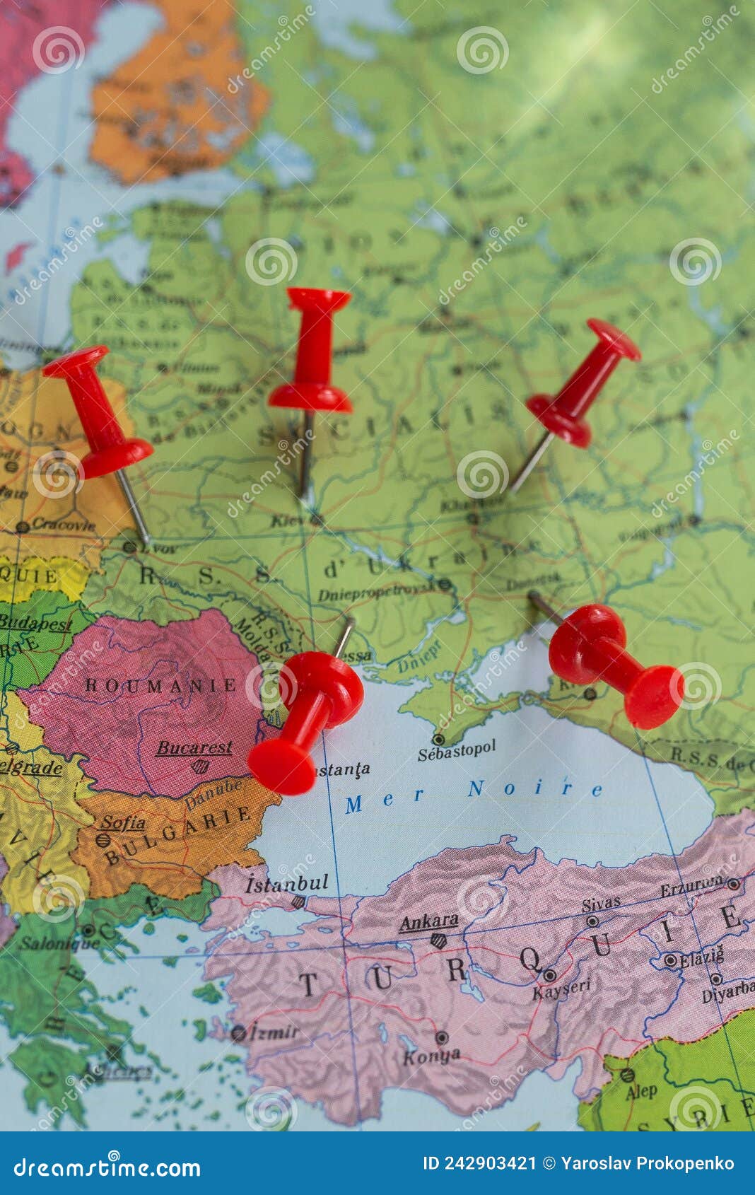 War in Ukraine - Russian Aggression Concept Label on Political Map ...