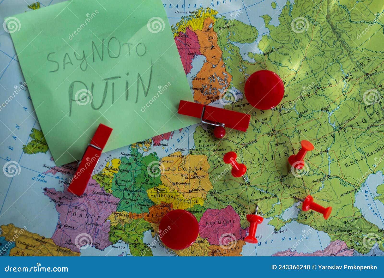 War in Ukraine - Russian Aggression Concept Label on Political Map ...
