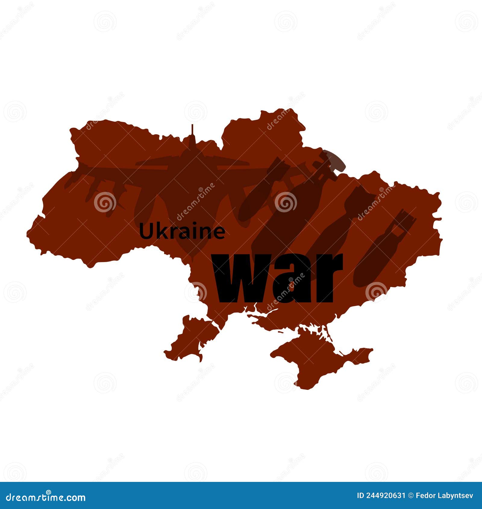 War in Ukraine Vector Illustration Stock Vector - Illustration of form ...
