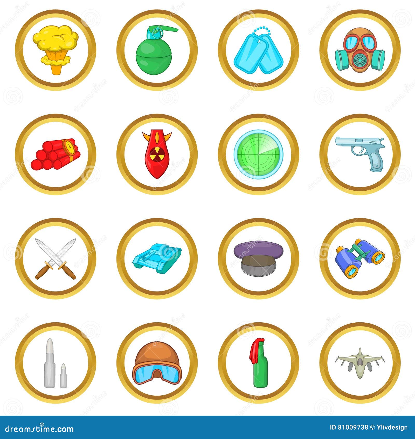 War Vector Set, Cartoon Style Stock Vector - Illustration of fire ...