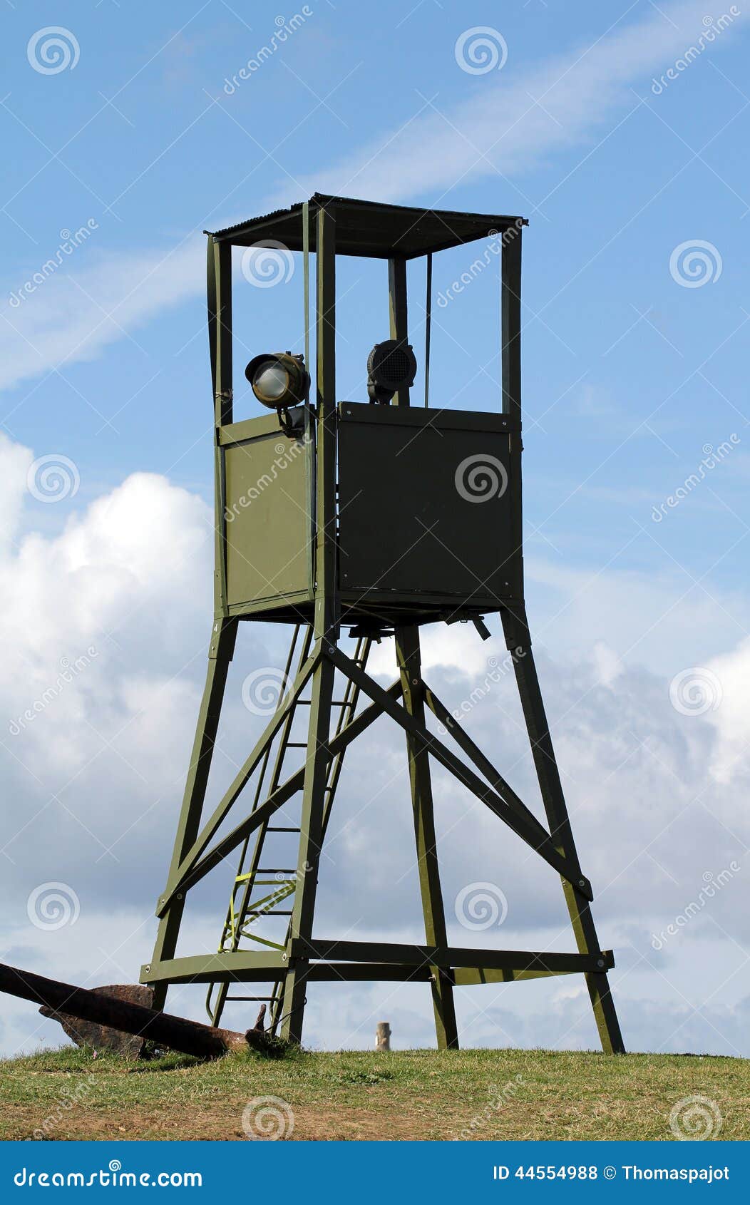 War watchtower stock photo. Image of speaker, camp, escape - 44554988