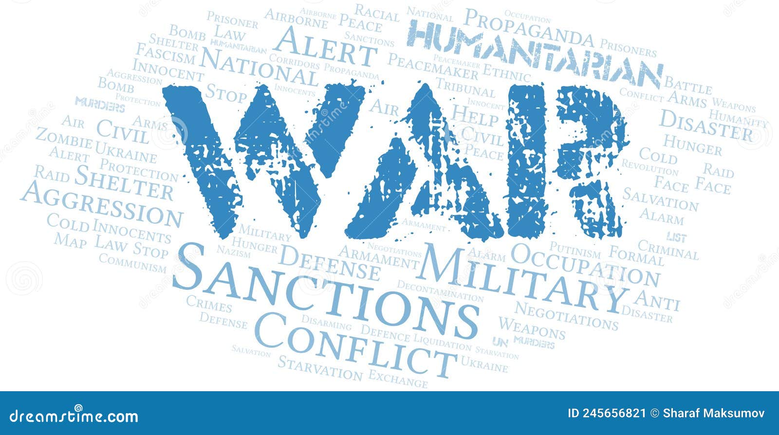 War Word Cloud. Vector Made with the Text only. Stock Vector ...