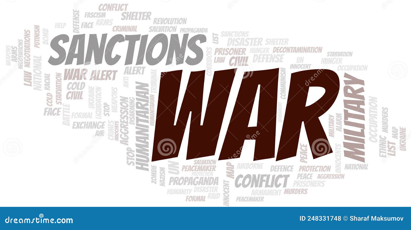 War Word Cloud. Vector Made with the Text only. Stock Vector ...