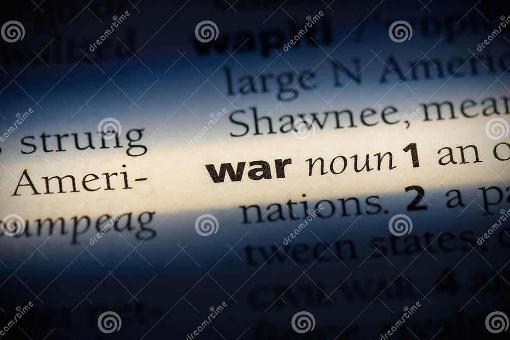 War stock image. Image of meaning, focus, detail, etymology - 161576861