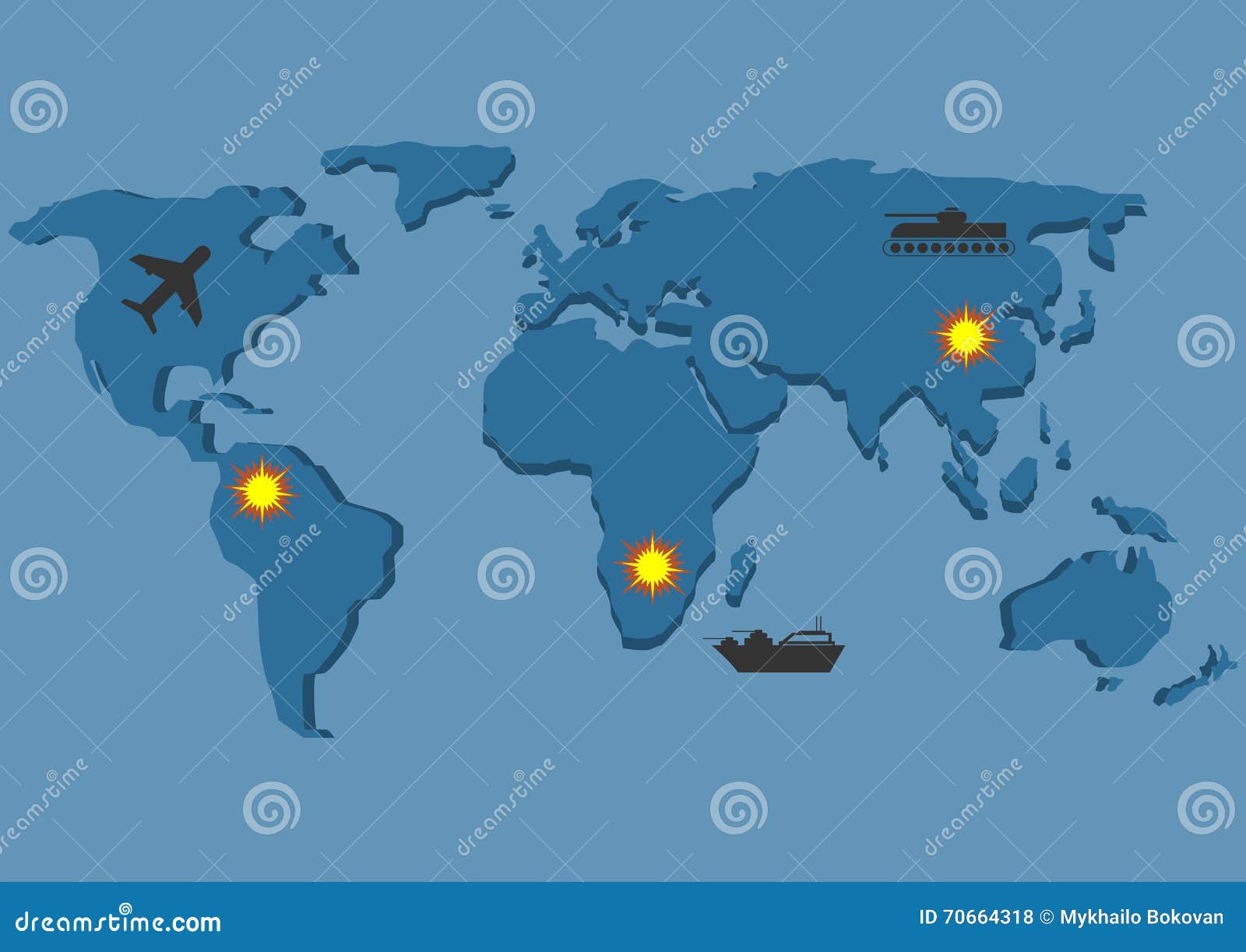 War. World Map Vector Illustration | CartoonDealer.com #70664318
