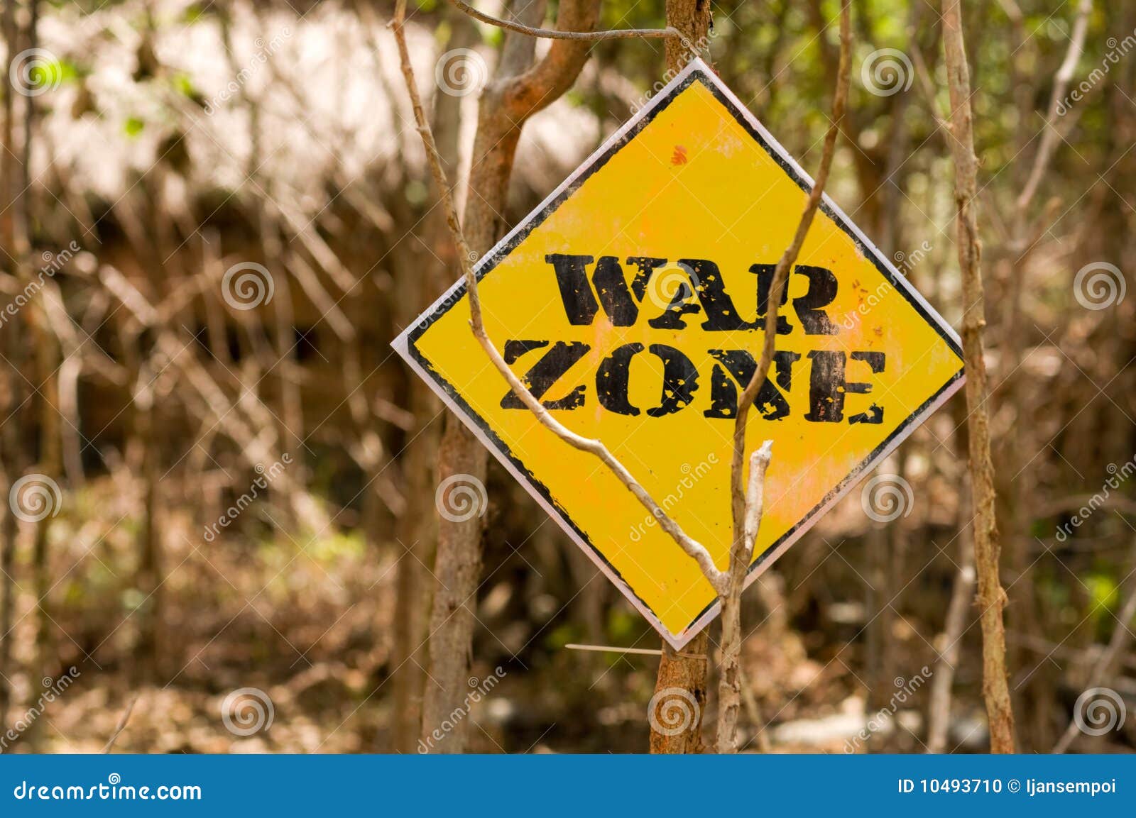 War zone signboard stock photo. Image of sign, direction - 10493710