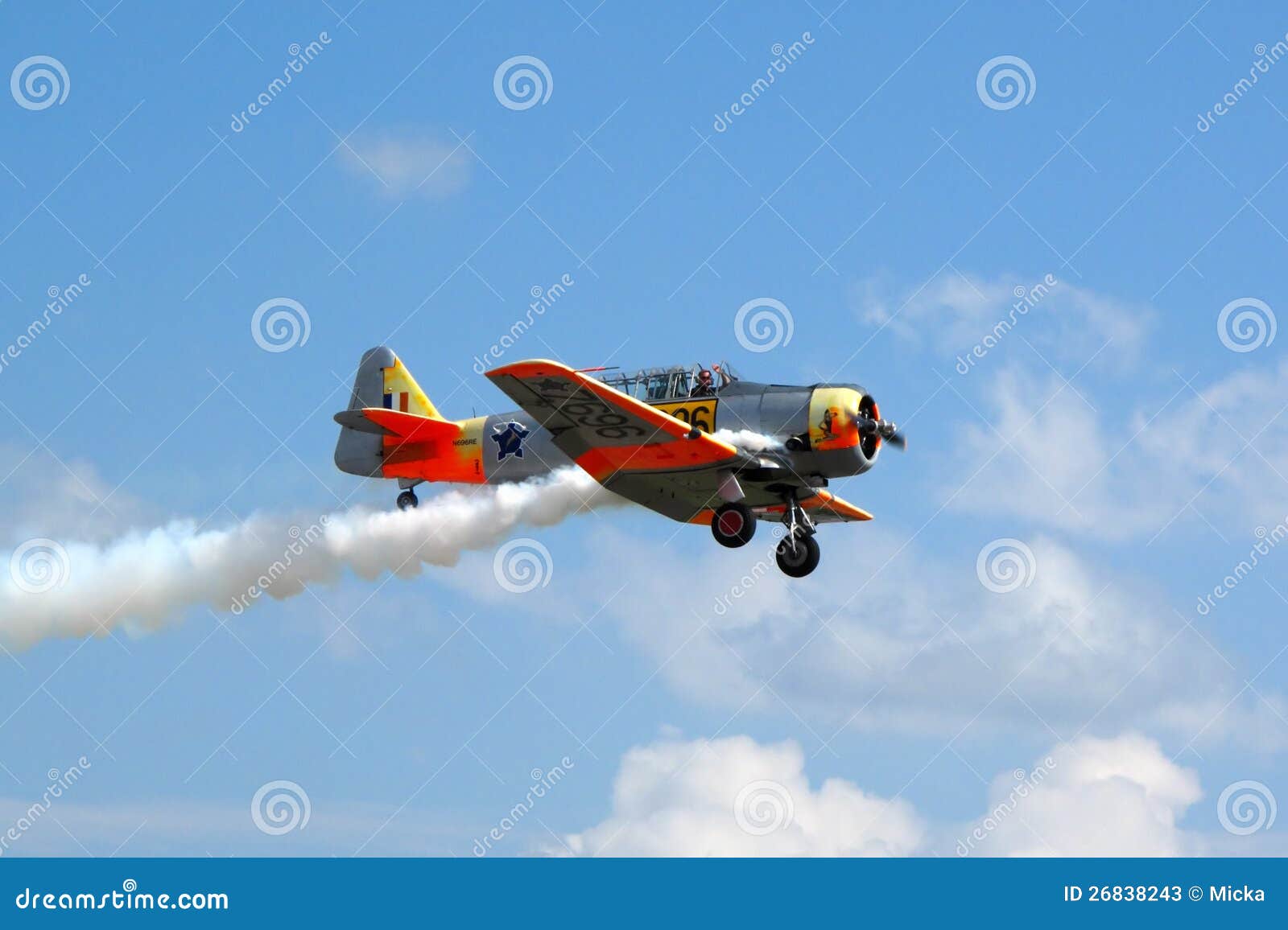 Warbird AT6 Texan in Flight Editorial Stock Photo - Image of airfield ...