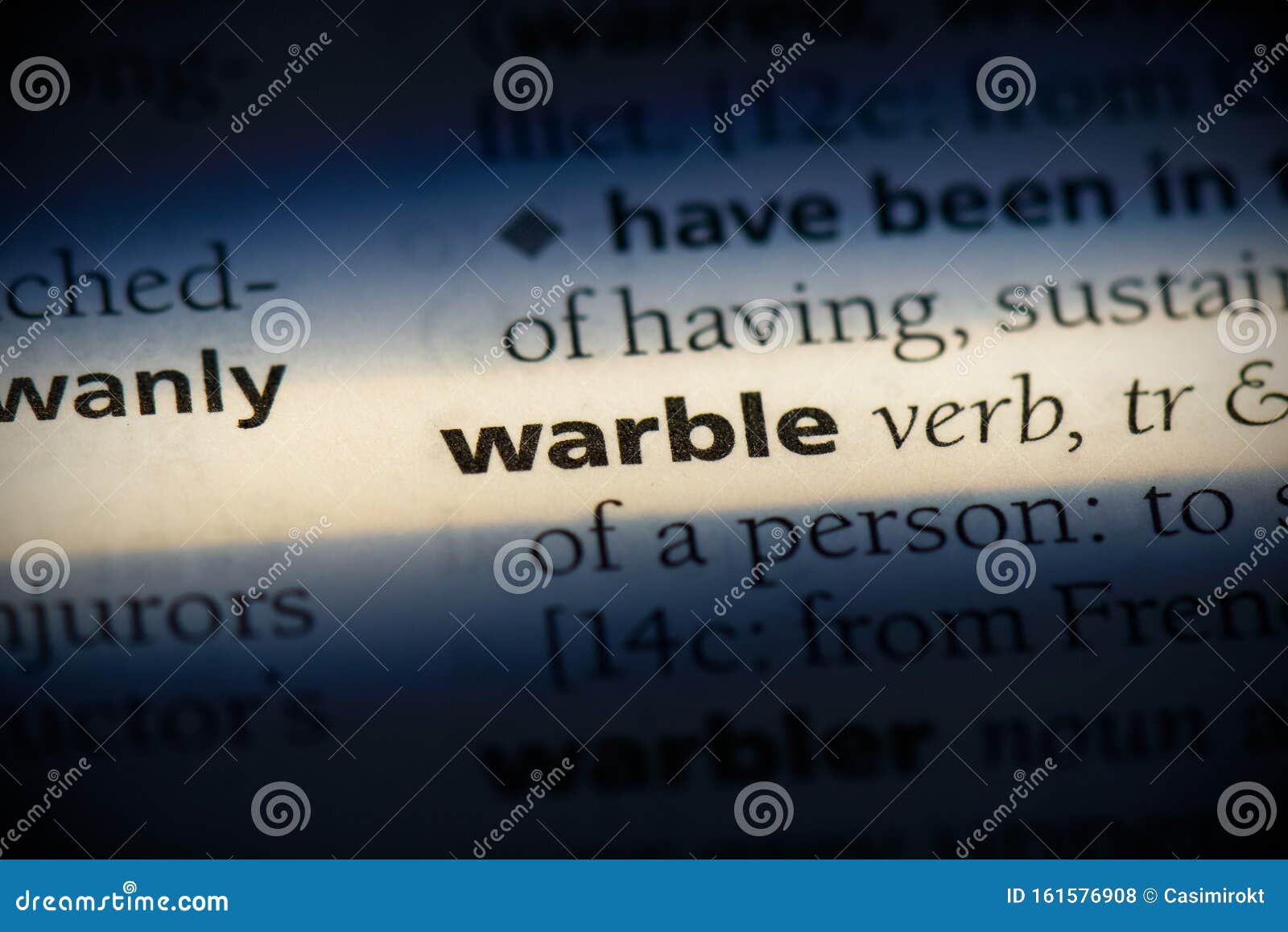 Warble stock photo. Image of language, highlight, text - 161576908