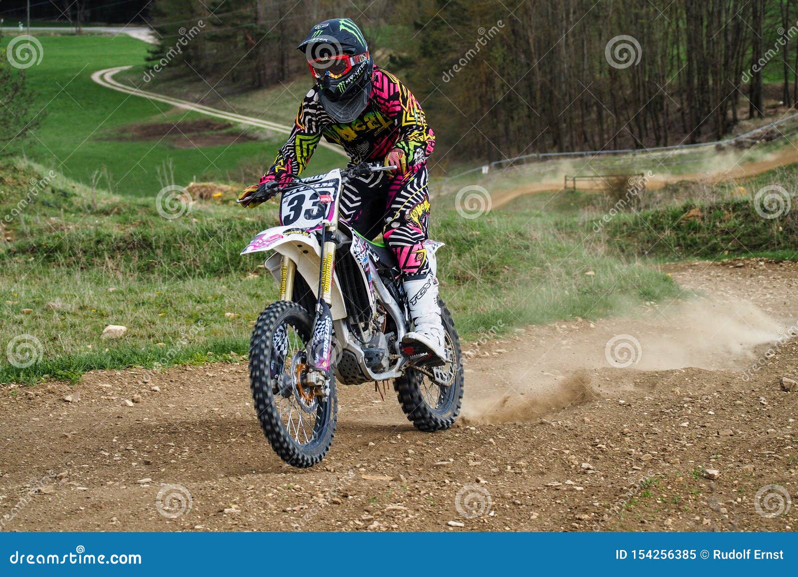 Warching, Germany - June 29, 2019: Motocross Training in Warching ...