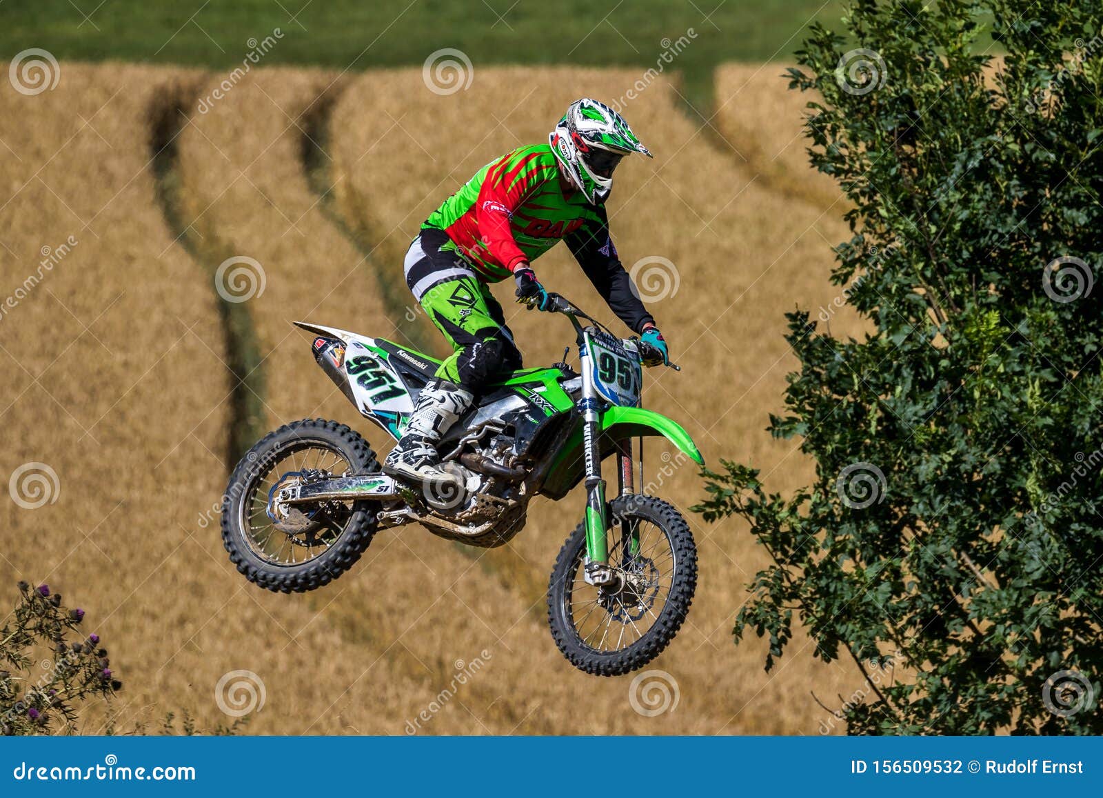Warching, Germany - June 29, 2019: Motocross Training in Warching ...