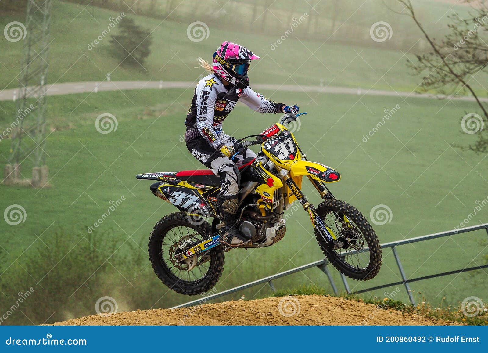 Warching, Germany - June 29, 2019: Motocross Training in Warching ...