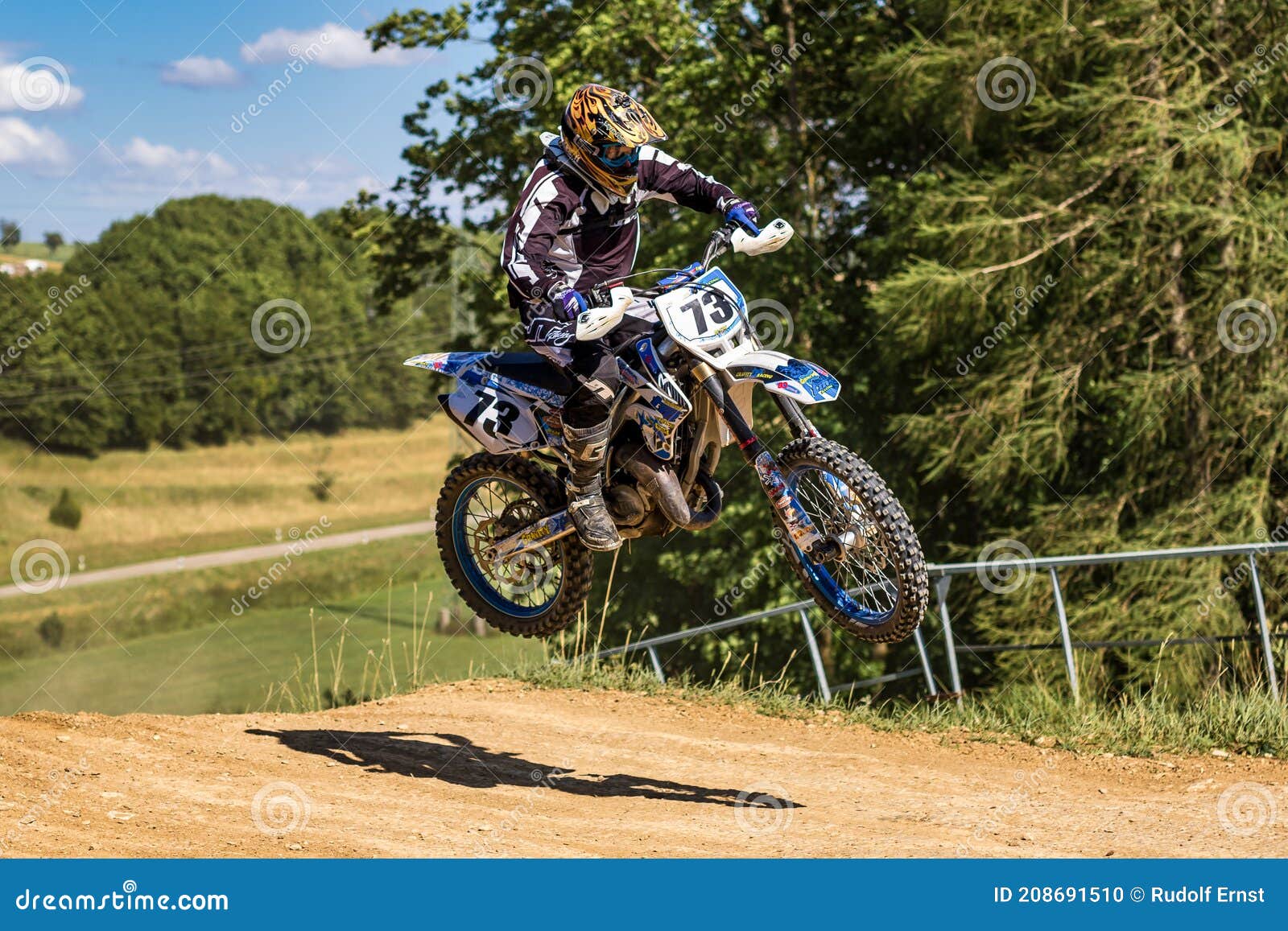 Warching, Germany - June 29, 2019: Motocross Training in Warching ...