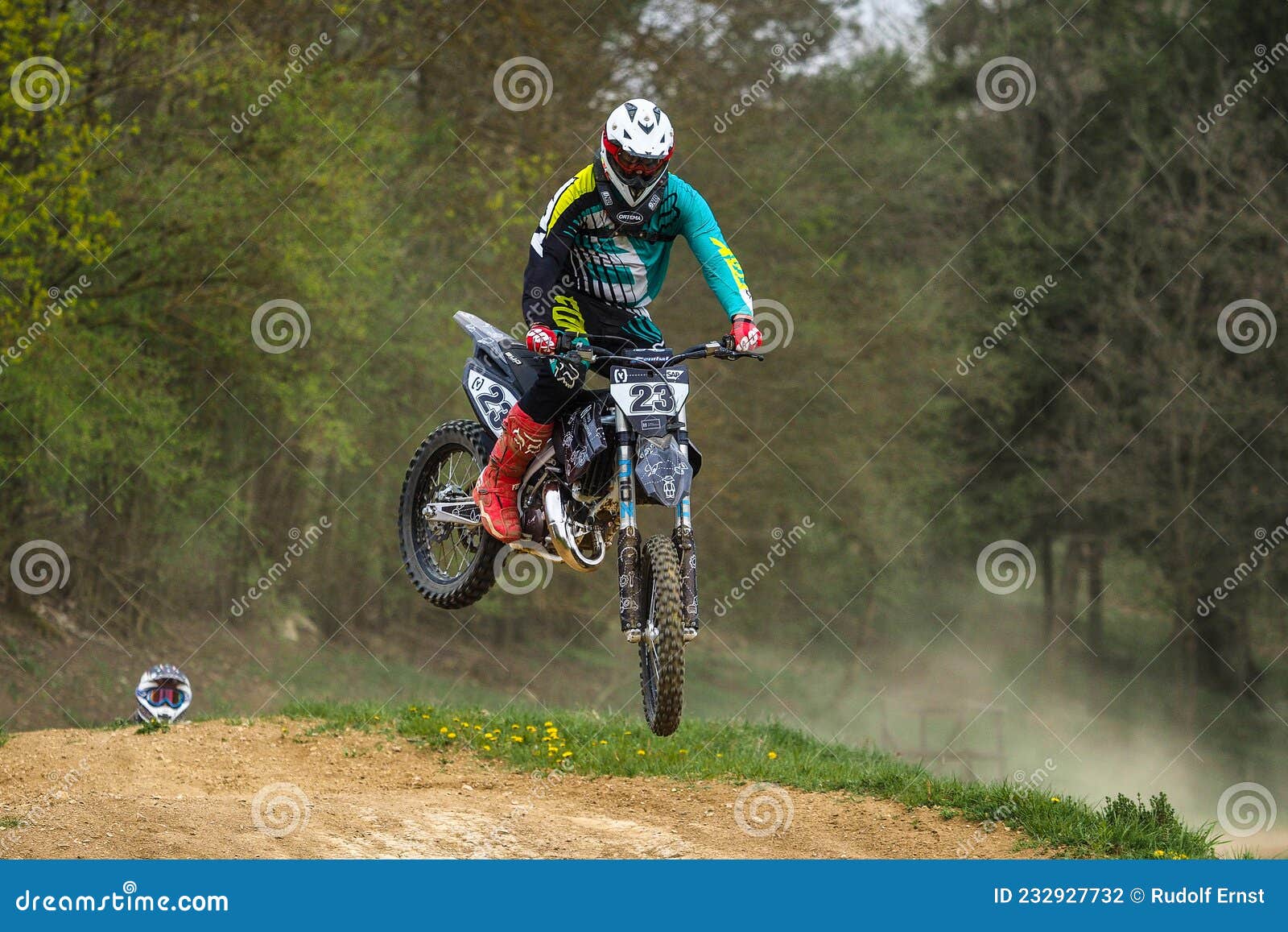 Warching, Germany - June 29, 2021: Motocross Training in Warching ...