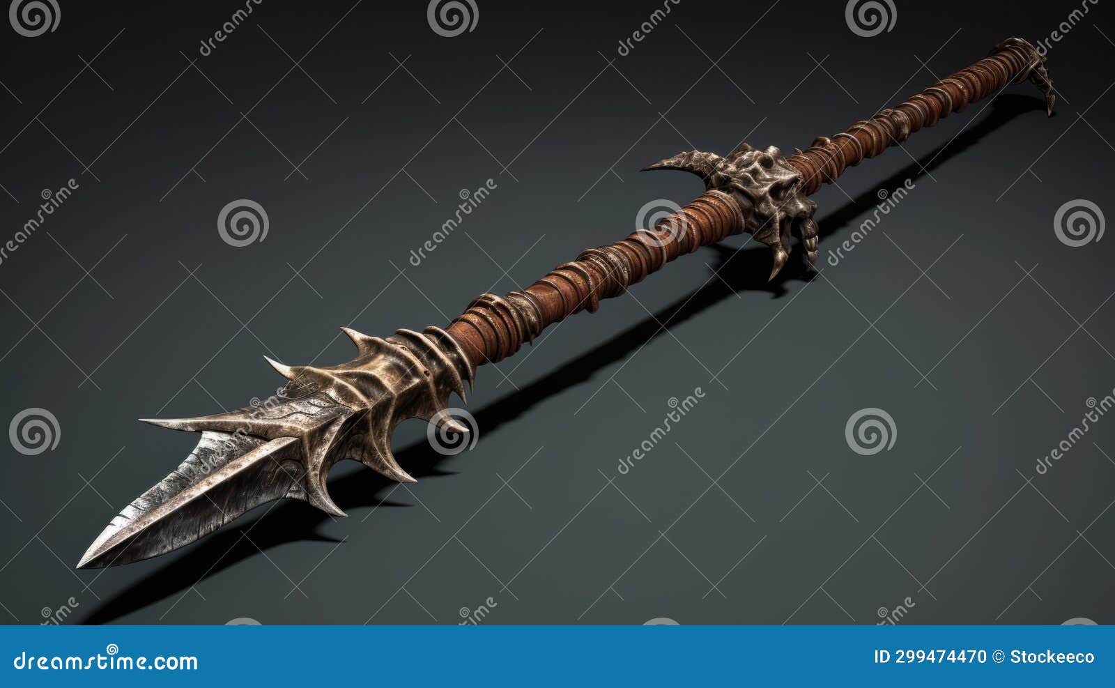 Powerful 3d Sword with Spikes - Realistic and Naturalistic Texture ...