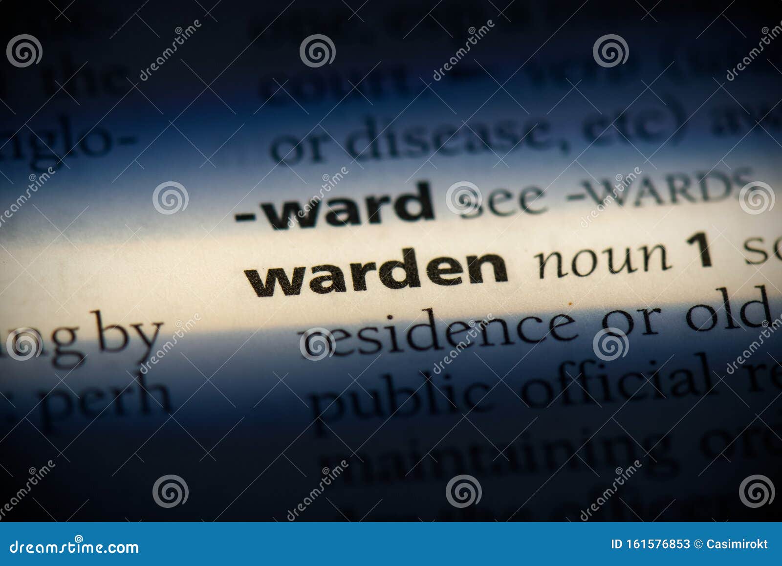 Warden stock image. Image of macro, idea, reference - 161576853
