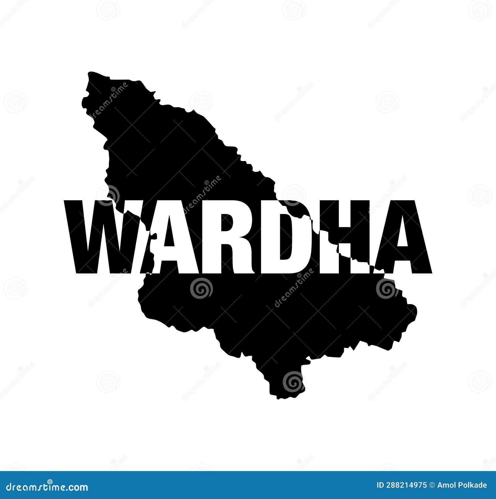 Wardha Outline Map Vector Illustration | CartoonDealer.com #368832544
