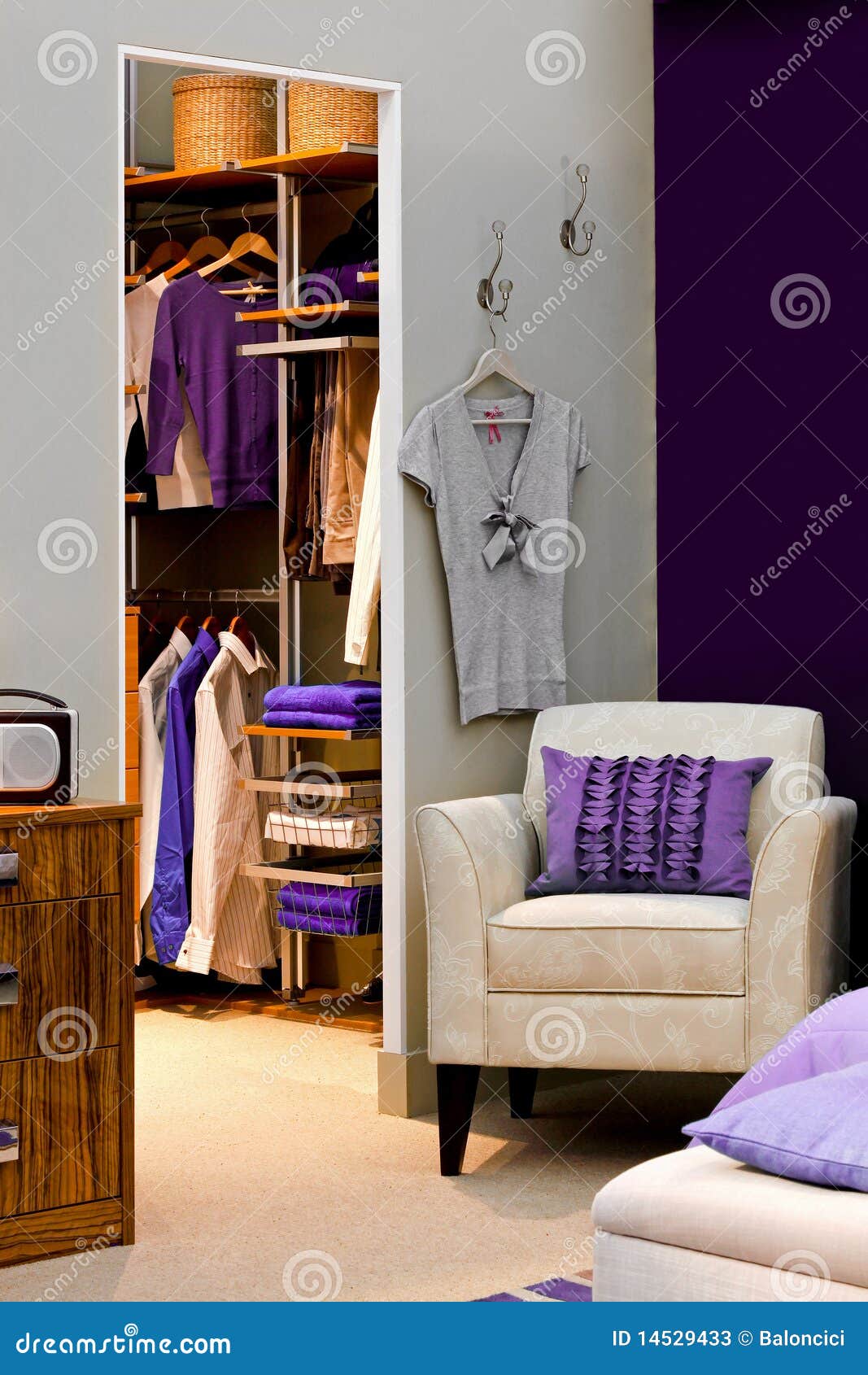 Wardrobe stock image. Image of shirt, decor, armchair - 14529433