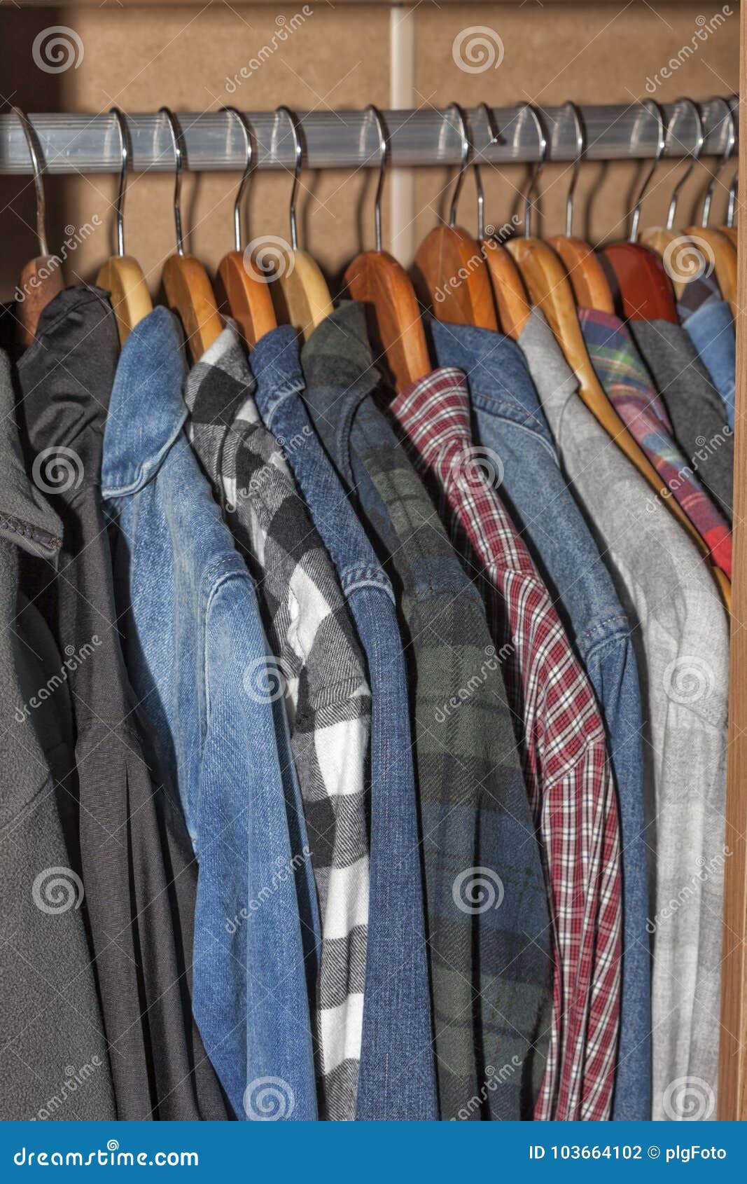 Wardrobe Closet Full of Clothes Stock Photo - Image of mode, shirts ...