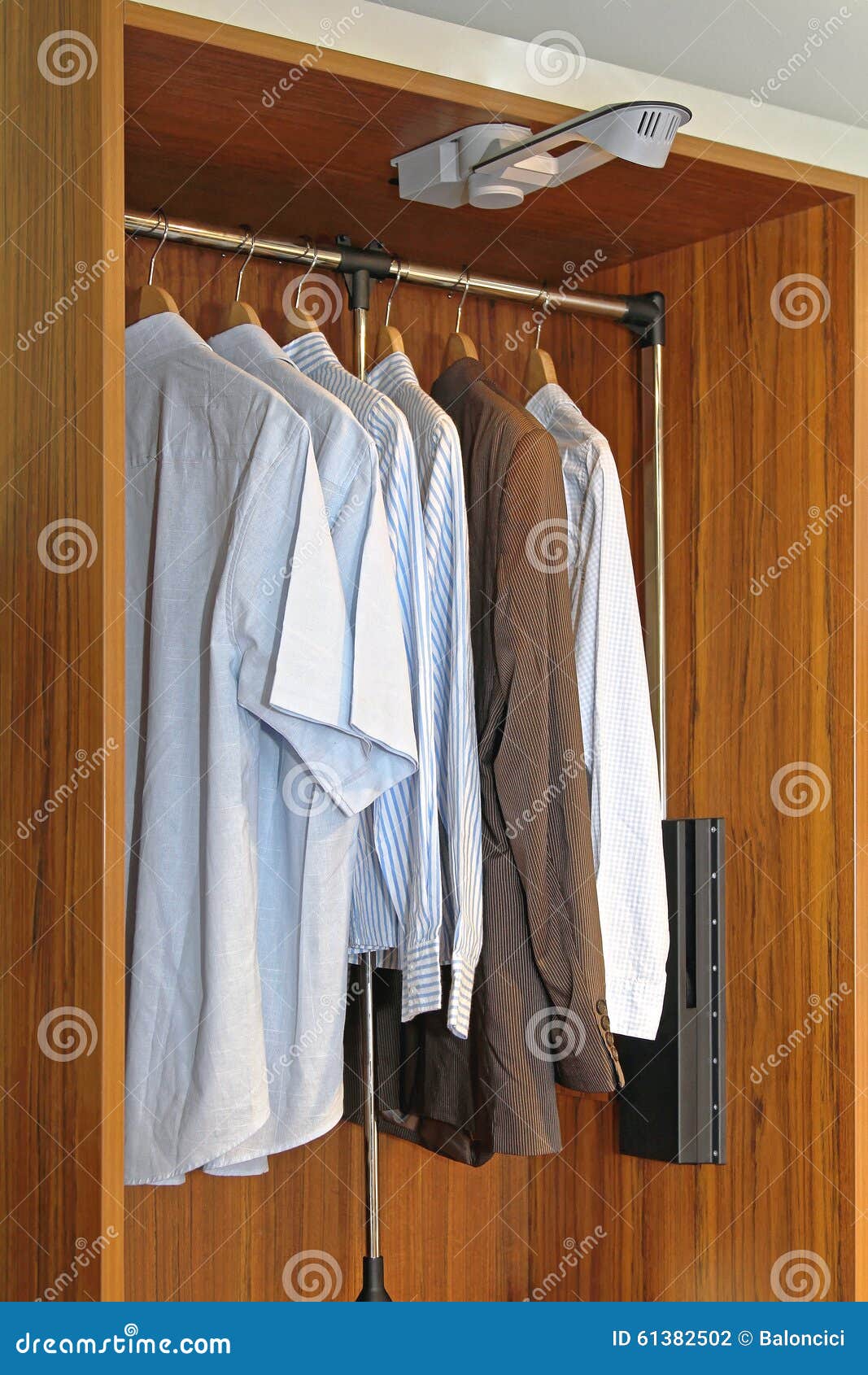 Wardrobe Closet stock photo. Image of shirts, furniture - 61382502