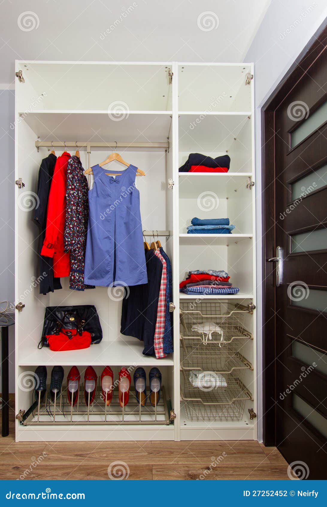 Wardrobe with closing stock photo. Image of choose, hanging - 27252452