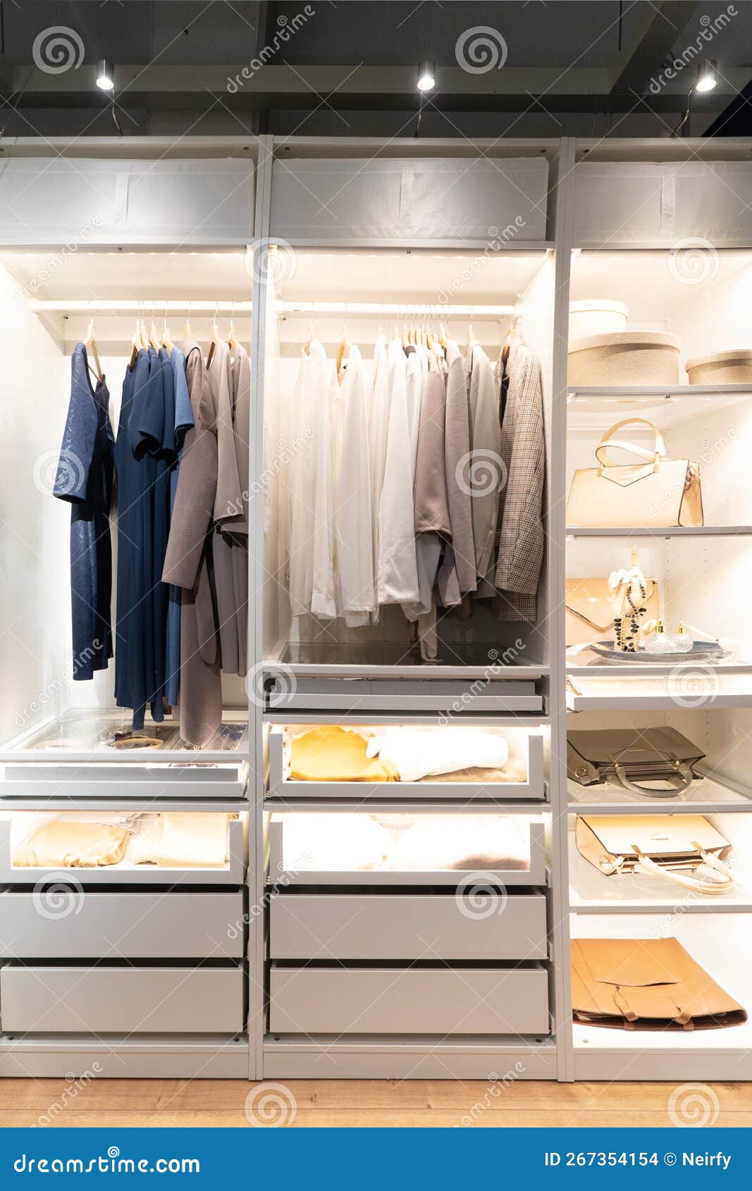 Wardrobe with closing stock photo. Image of hanger, design - 267354154