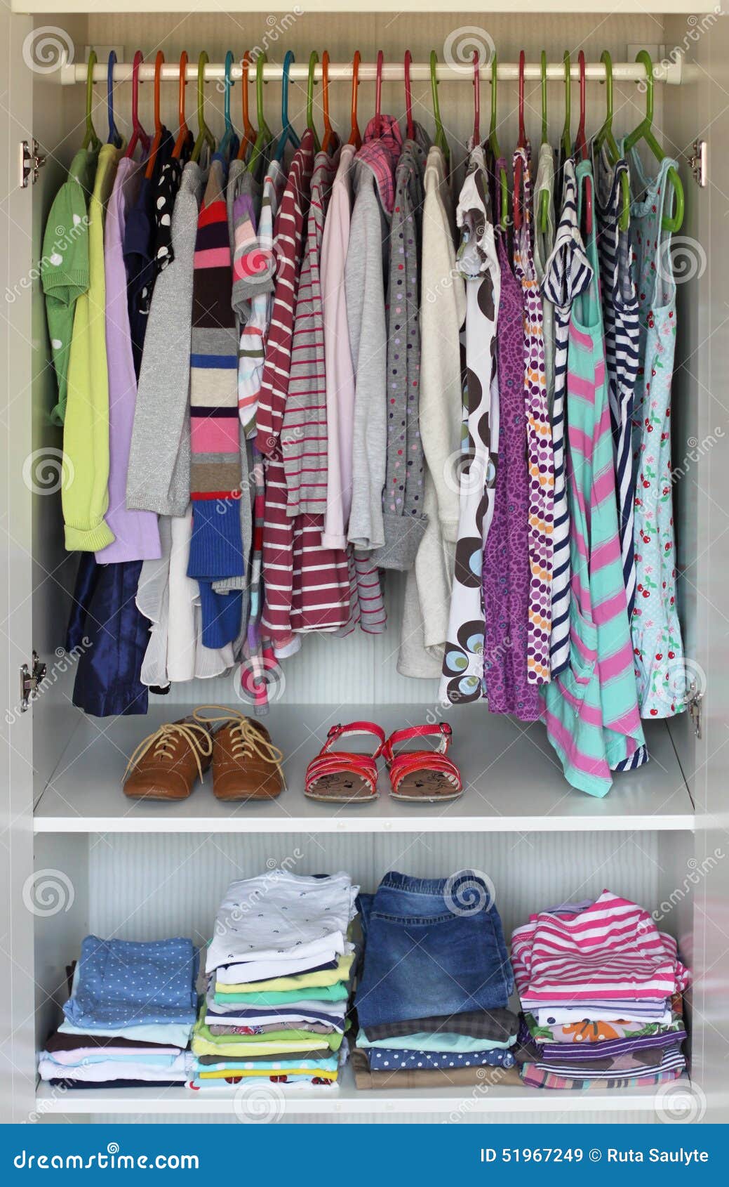 Wardrobe stock image. Image of rack, colorful, bright - 51967249