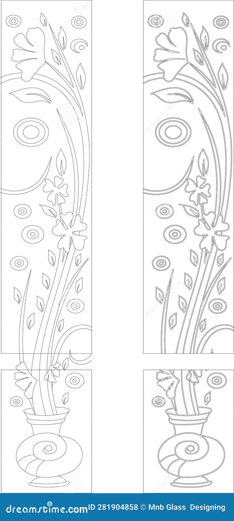 Wardrobe Door Partition Design Cdr Vector | CartoonDealer.com #270939665