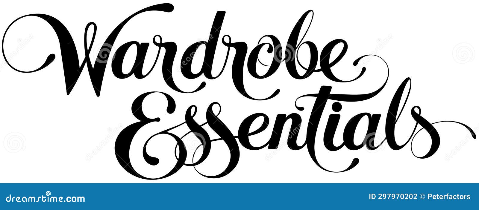 Wardrobe Essentials - Custom Calligraphy Text Stock Vector ...