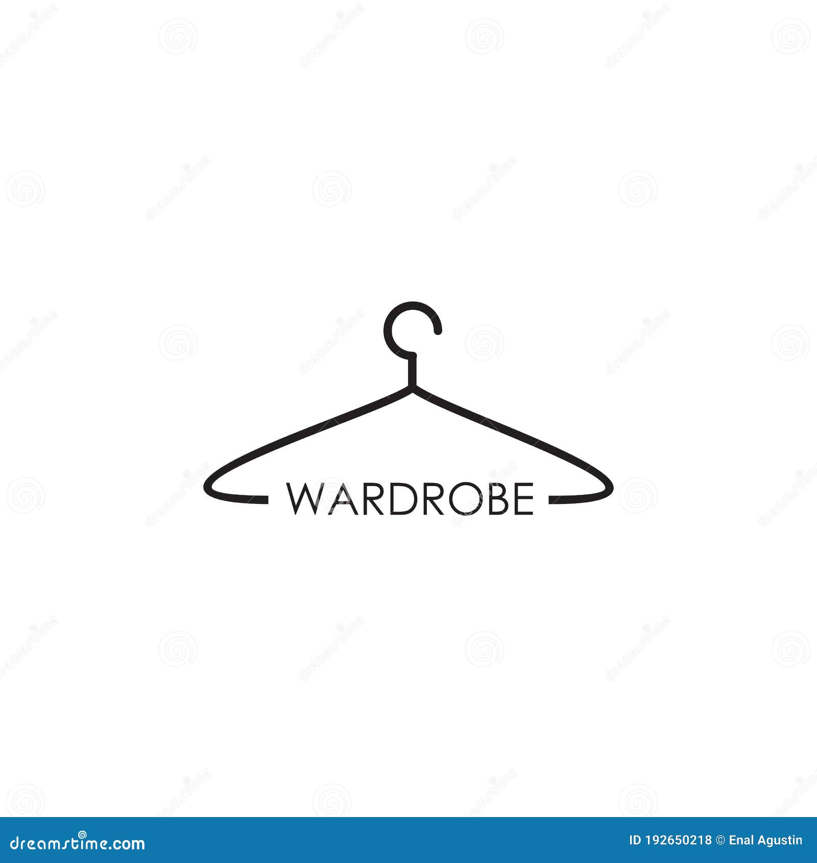 Wardrobe Or Fashion Logo Design With Using Hanger Icon Vector ...
