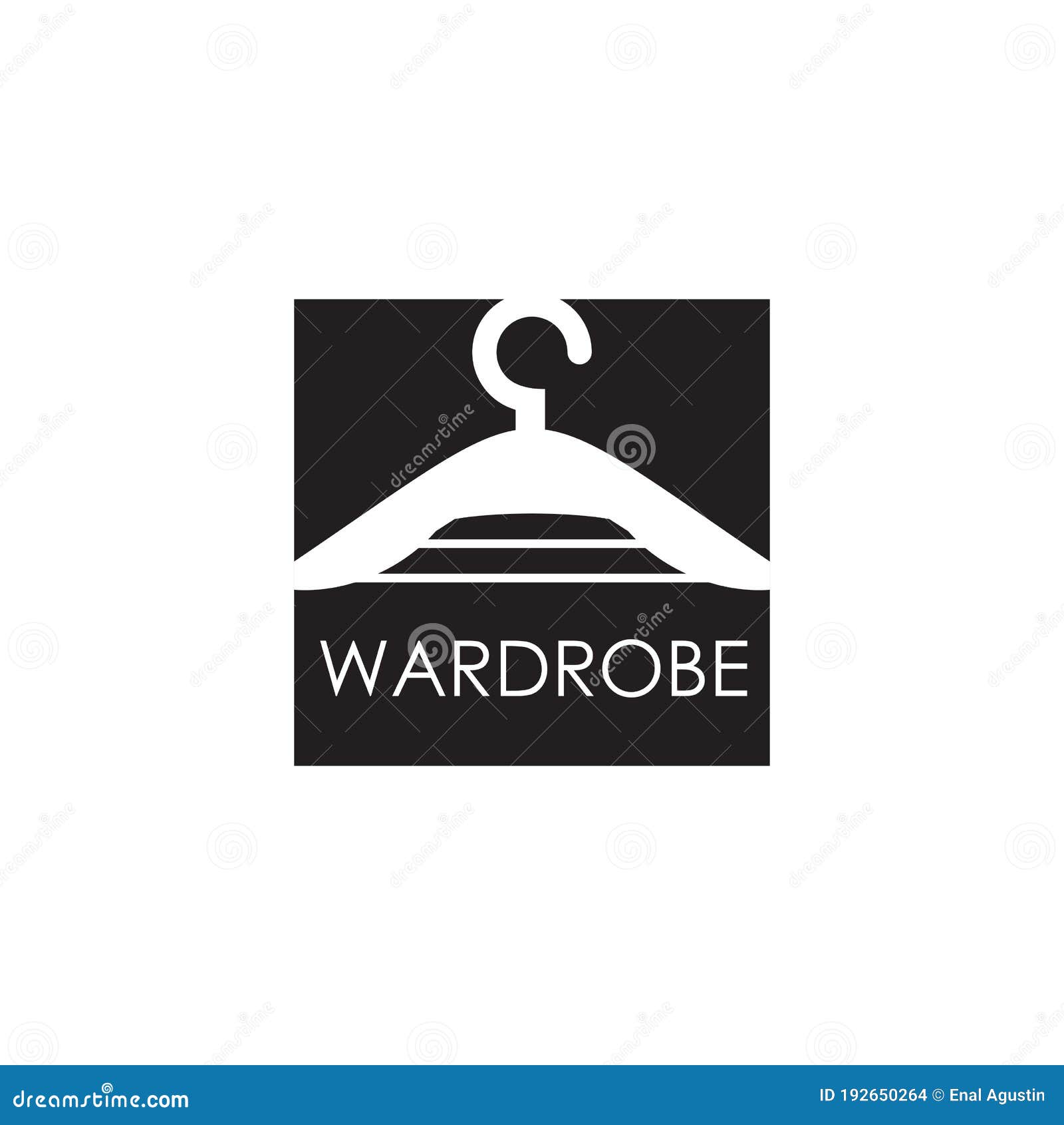 Wardrobe or Fashion Logo Design with Using Hanger Icon Stock Vector ...