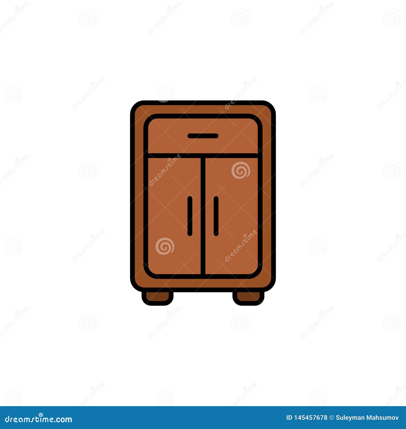 Wardrobe Flat Vector Icon Sign Symbol Stock Vector - Illustration of ...