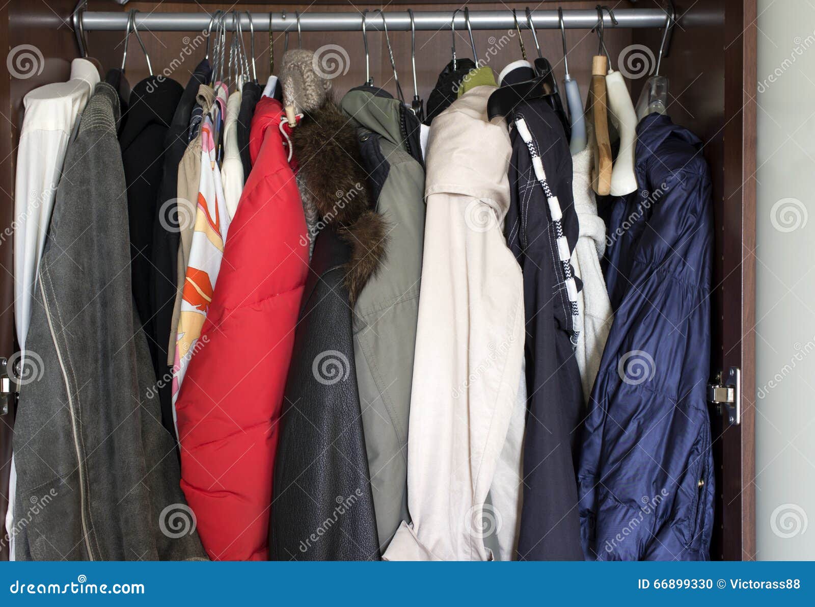 Wardrobe Full of Clothes stock photo. Image of storage - 66899330