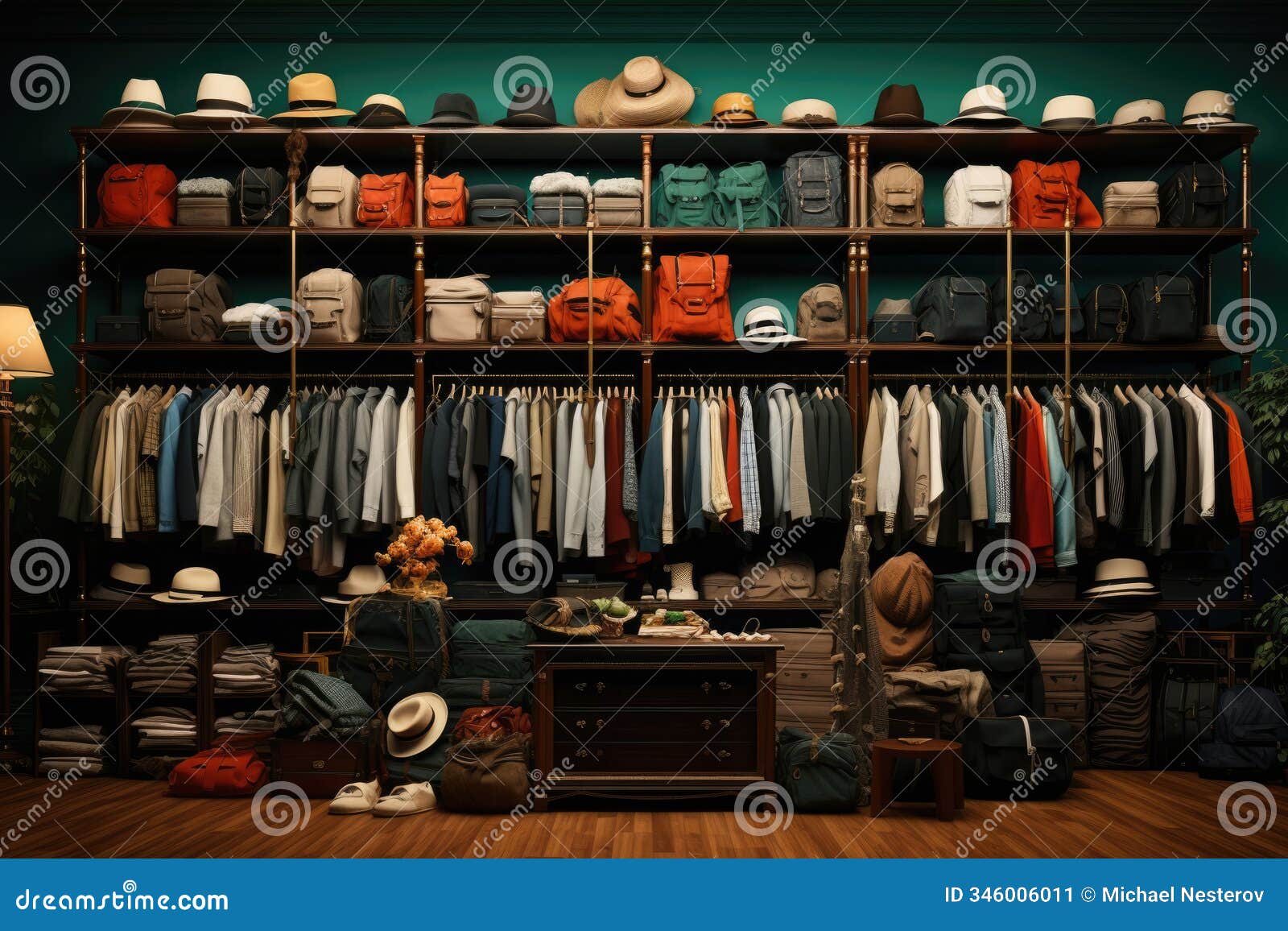Wardrobe Full of Different Clothes Stock Image - Image of wardrobe ...