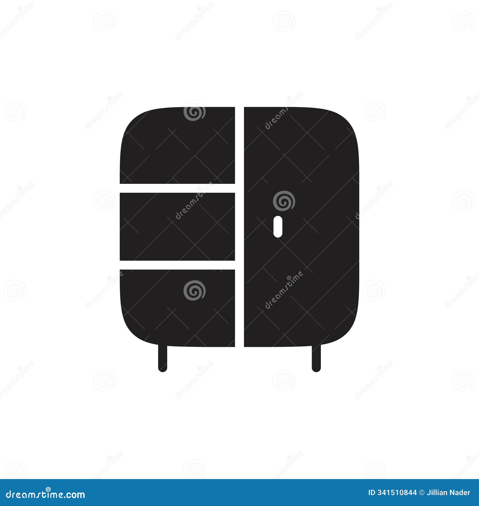 Wardrobe Icon Flat Line Illustration Stock Illustration - Illustration ...