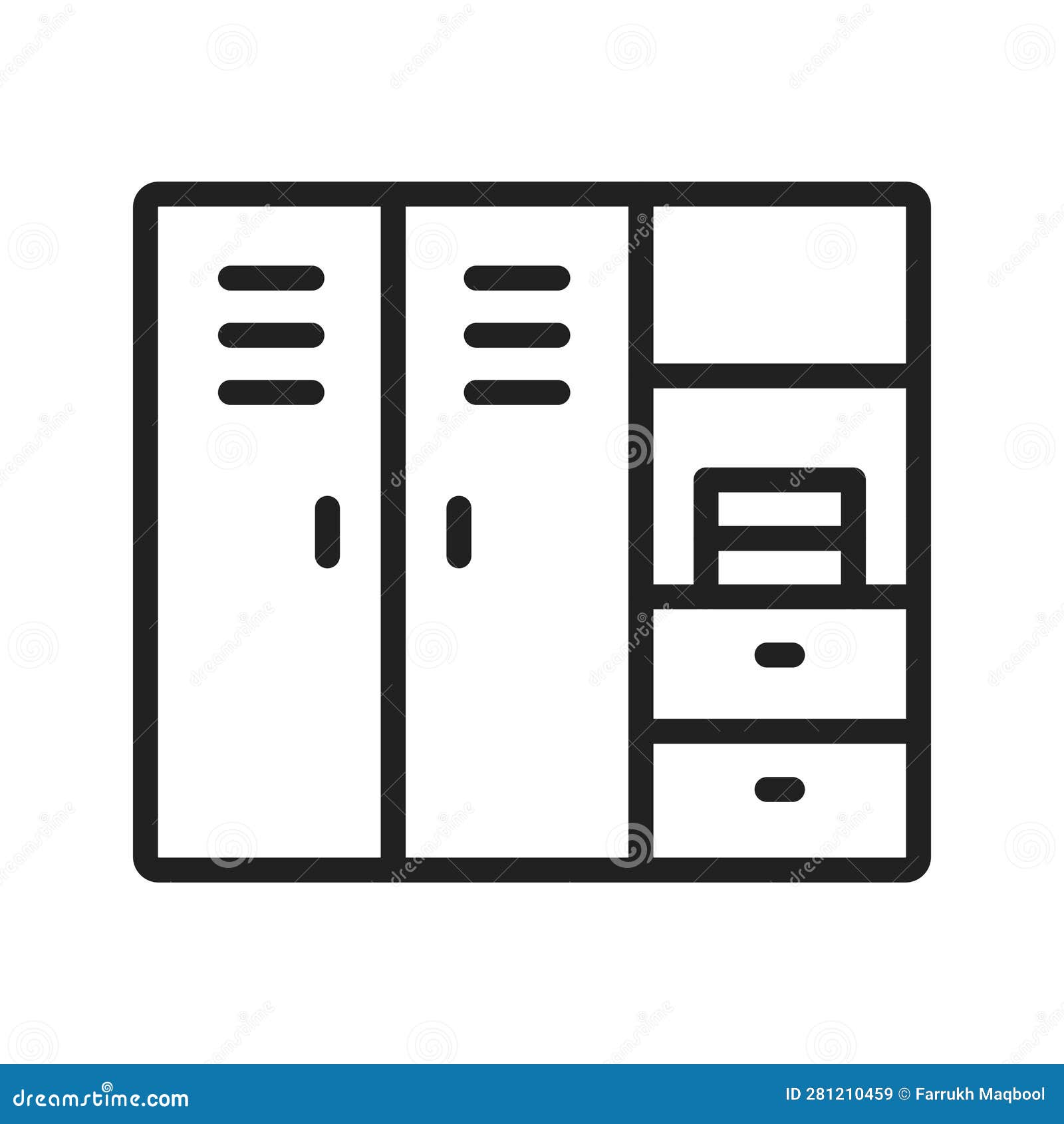 Wardrobe icon image. stock vector. Illustration of interior - 281210459