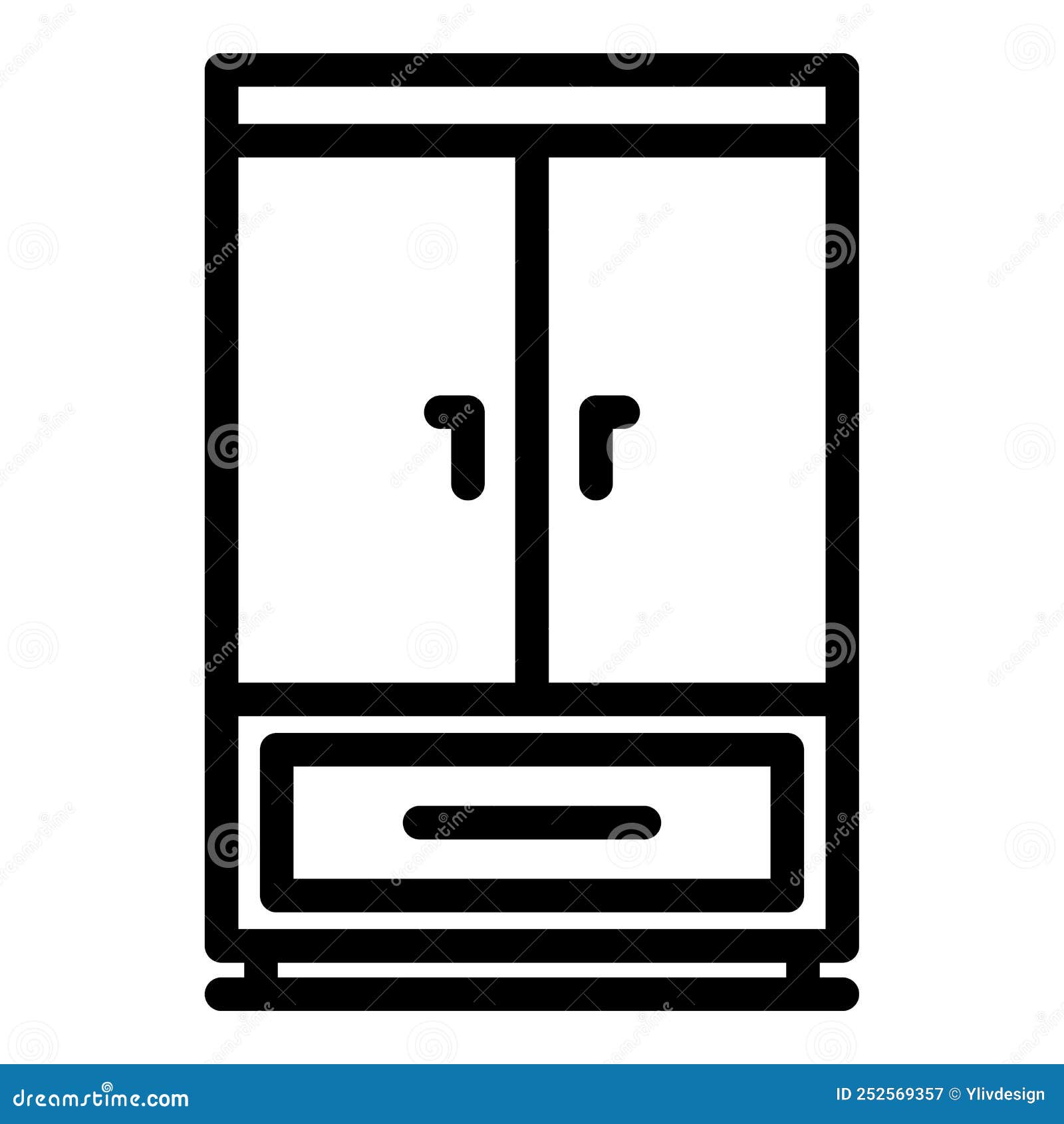 Wardrobe Icon Outline Vector. Work Factory Stock Vector - Illustration ...