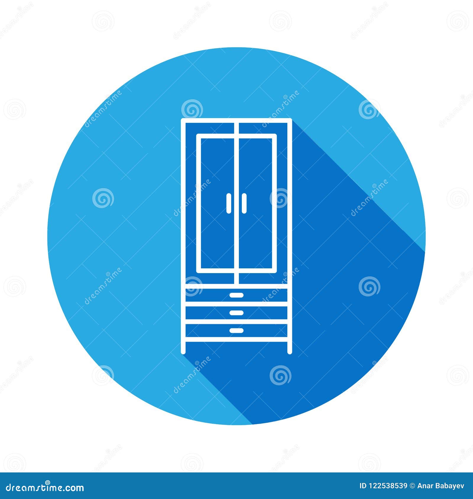 Wardrobe Icon with Shadow. Element of Furniture for Mobile Concept and ...