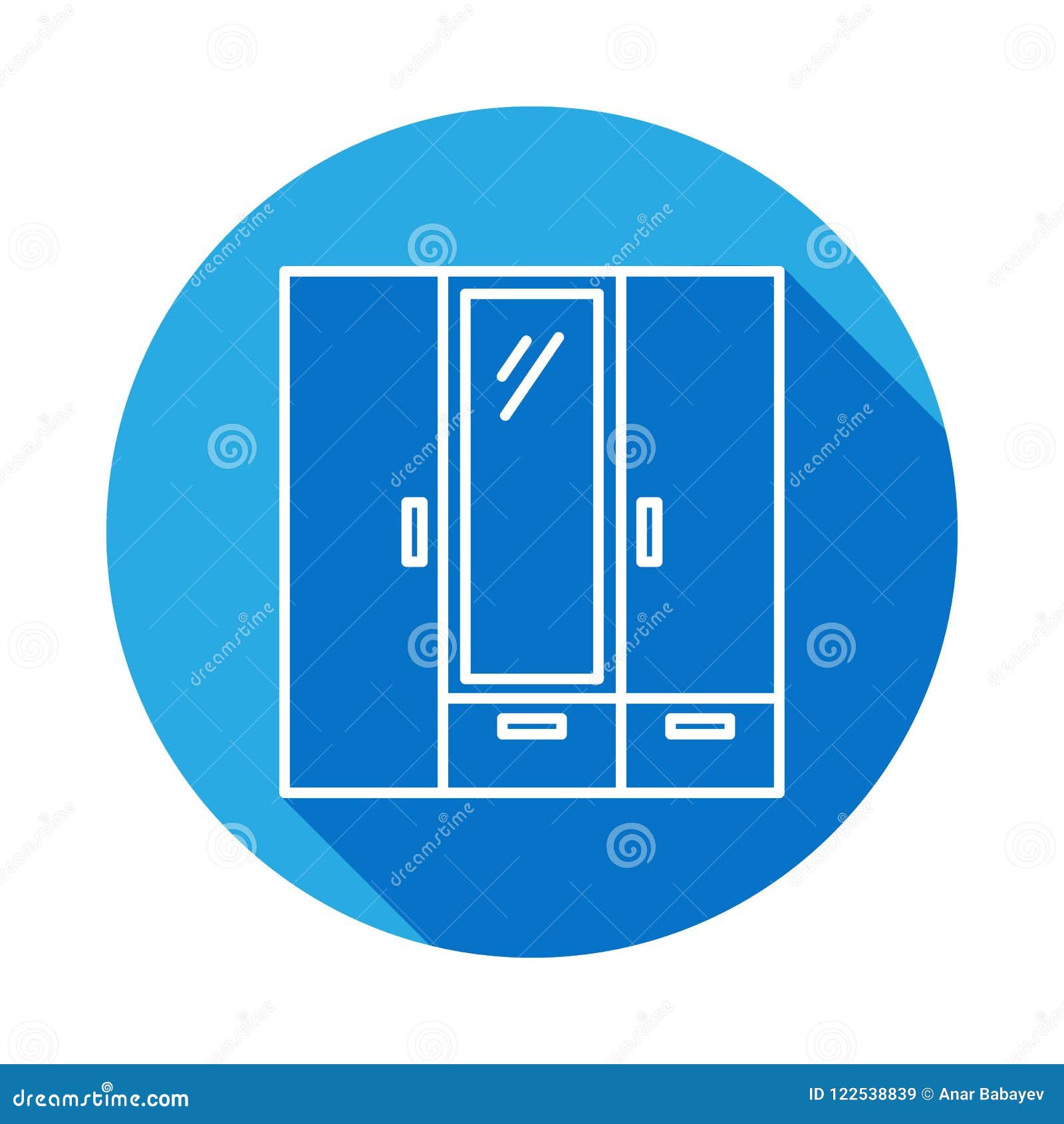 Wardrobe Icon with Shadow. Element of Furniture for Mobile Concept and ...